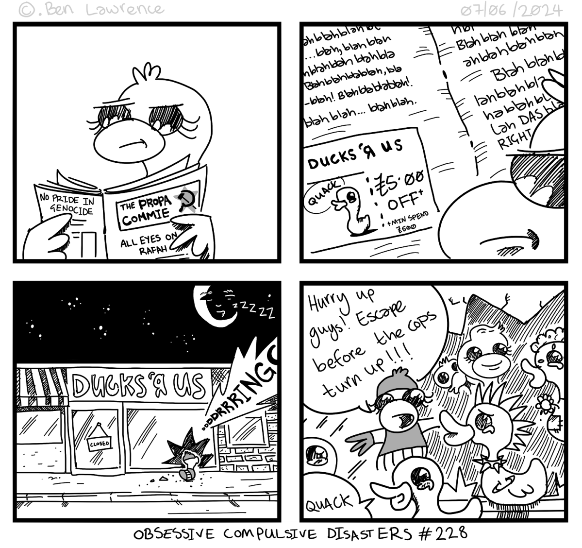 Issue#228 Ducks ‘R Us – Obsessive Compulsive Disasters